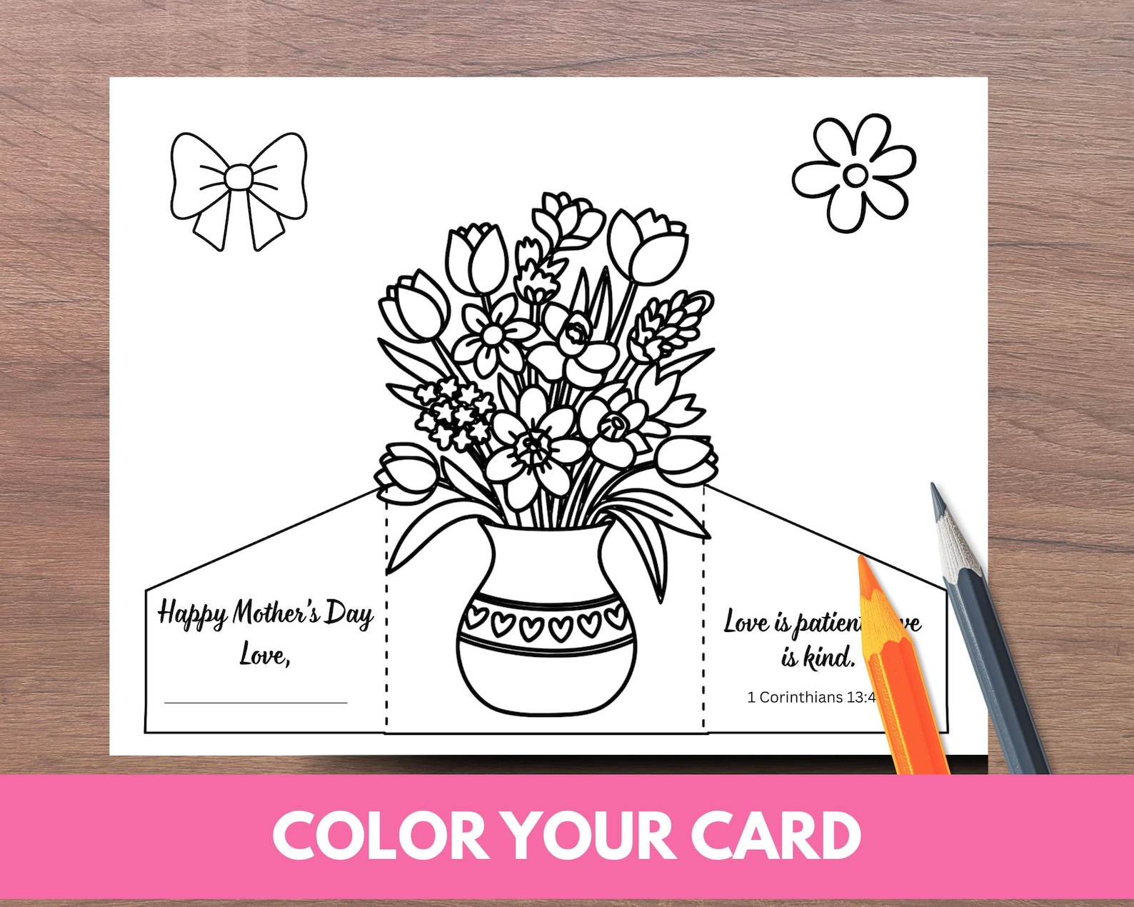 Bible Craft Mother's Day Card Religious Mother's Day Craft Sunday ...