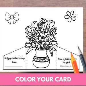 Bible Craft Mother's Day Card Religious Mother's Day Craft Sunday ...