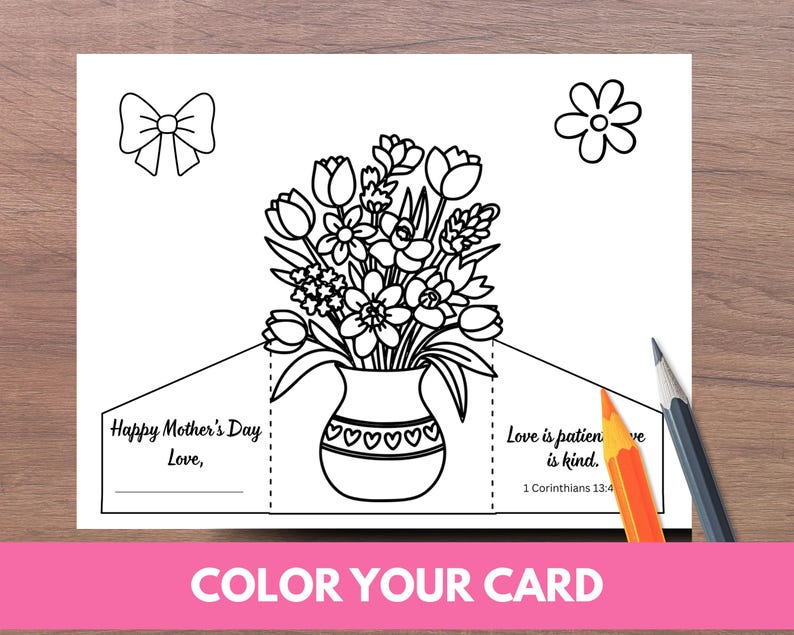 Bible Craft Mother's Day Card Religious Mother's Day Craft Sunday ...