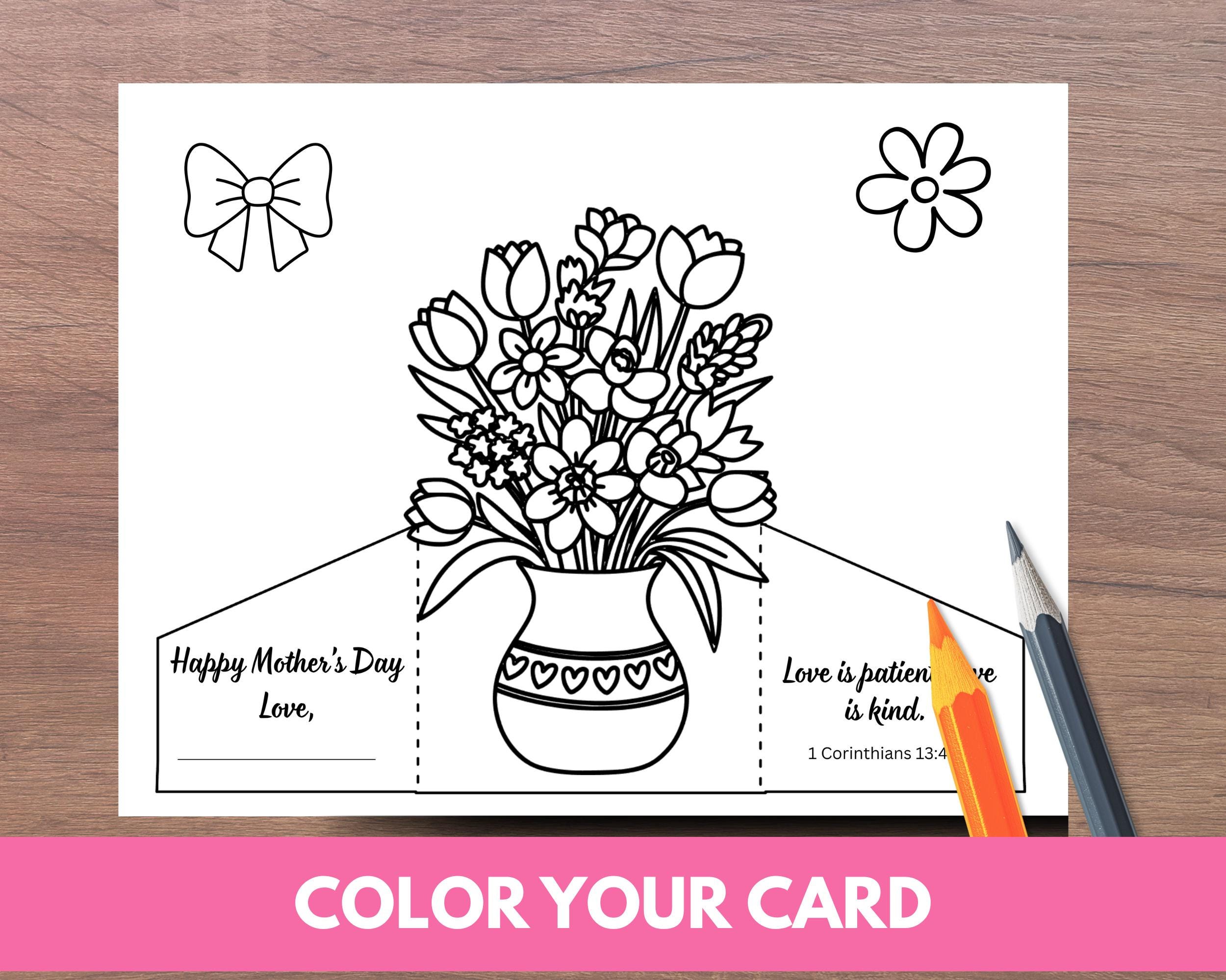 Bible Craft Mother's Day Card Religious Mother's Day Craft Sunday ...