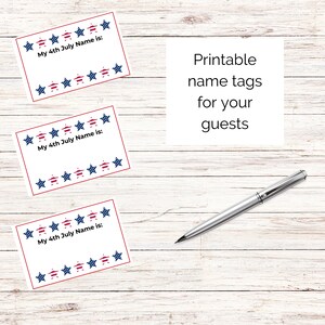 4th of July Name Game for Independence Day Celebrations, Printable ...