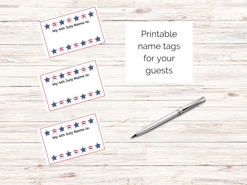 4th of July Name Game for Independence Day Celebrations, Printable ...