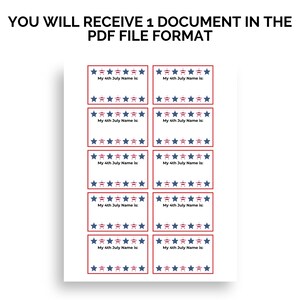 4th of July Name Game for Independence Day Celebrations, Printable ...