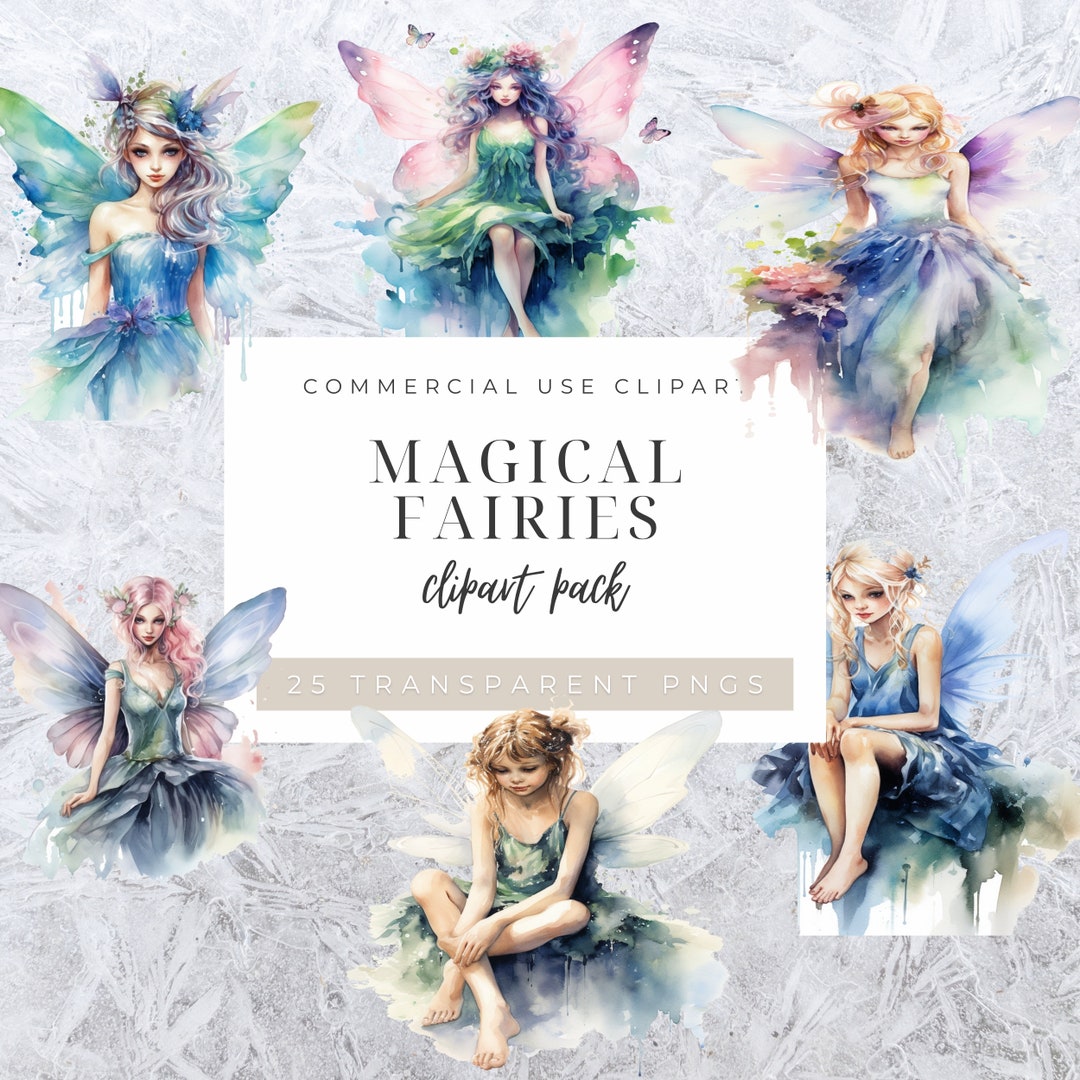 Magical Fantasy Fairies , Fairy Clip Art, 25 Transparent PNG Files ...
