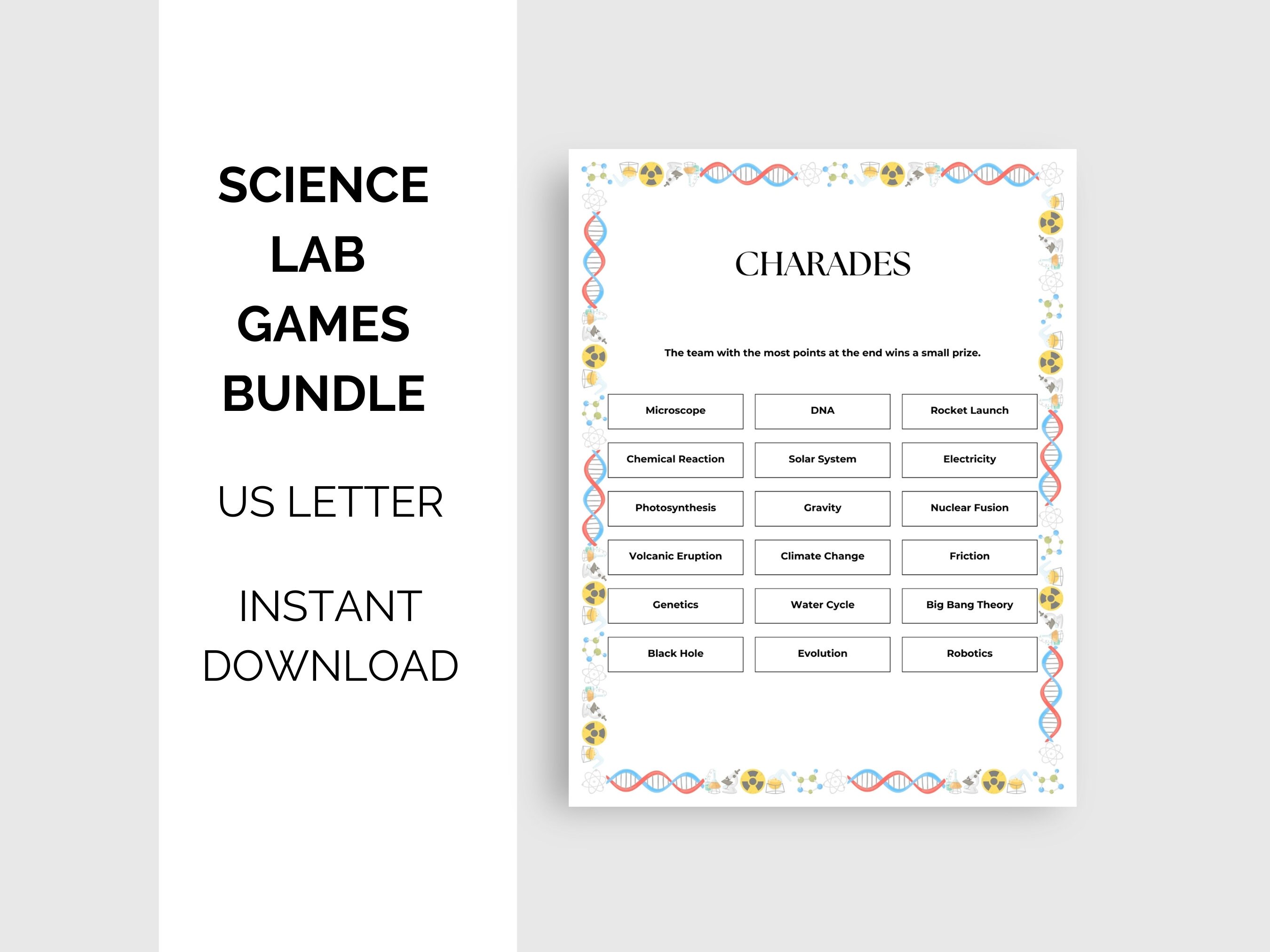 Science Based Games Bundle, Laboratory Games, Workplace Games, Lab Week ...