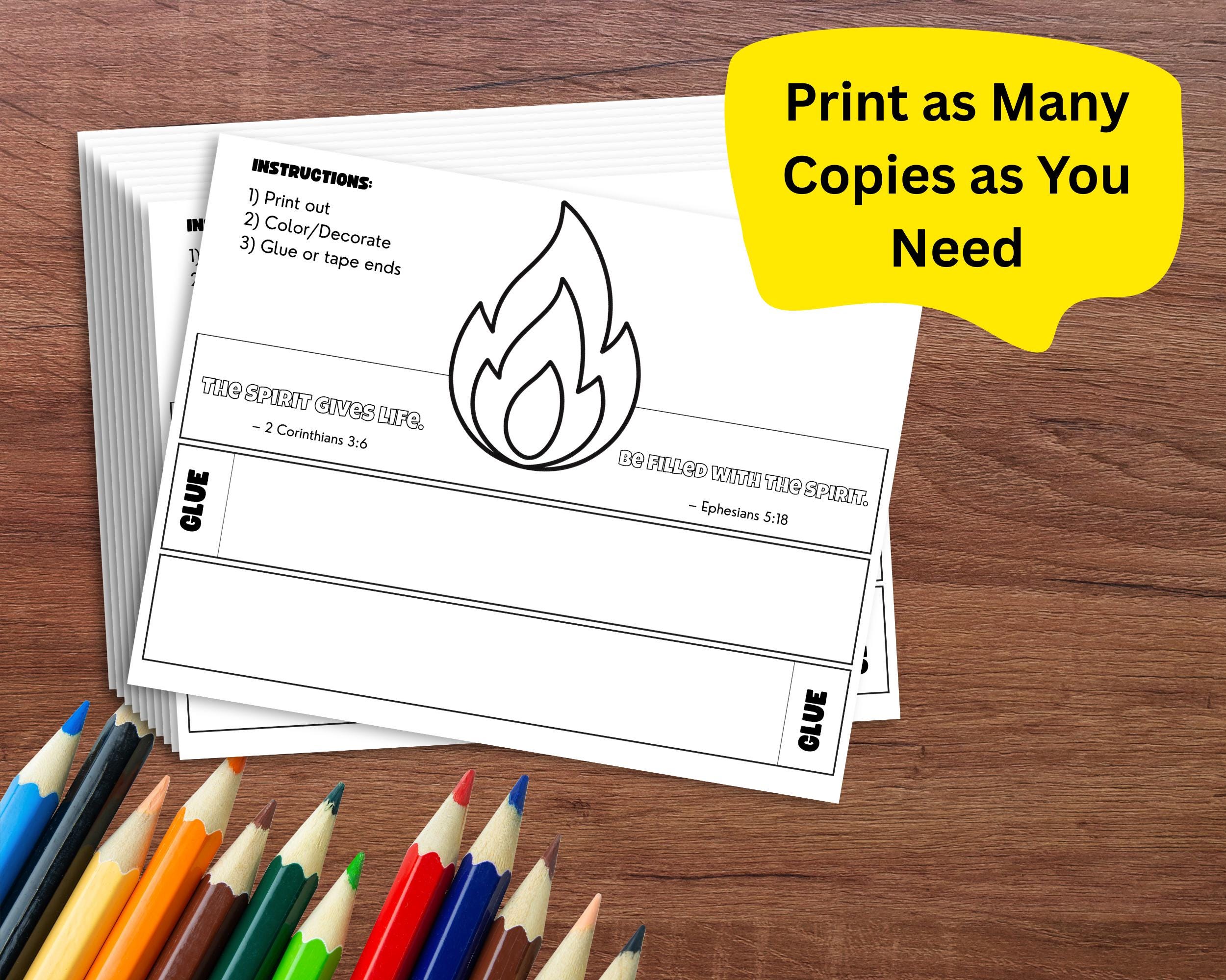 Pentecost Crowns Printable Craft, Holy Spirit Activity for Kids, Sunday ...