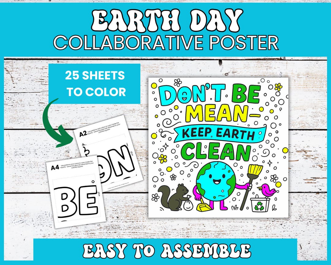 Earth Day Collaborative Poster Earth Day Craft Classroom Activity ...