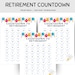 30 Day Retirement Countdown Calendar, Retirement Celebration ...