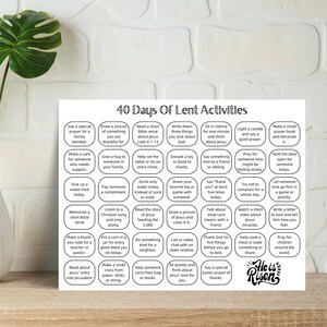 Lenten Calendar for Kids, Printable Lent Calendar, Family Lent ...