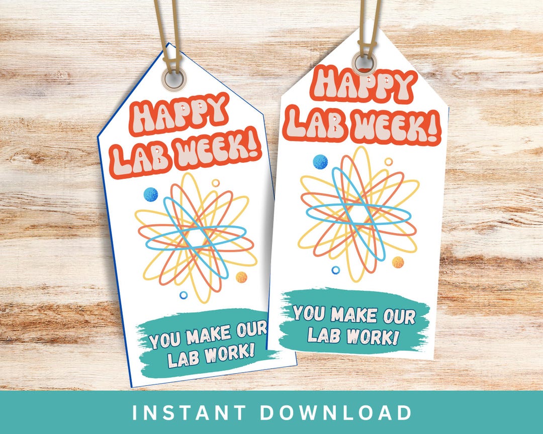 Lab Week Gift Tag, Thank You Tags, Laboratory Week 2025 Gift Tag, Lab ...