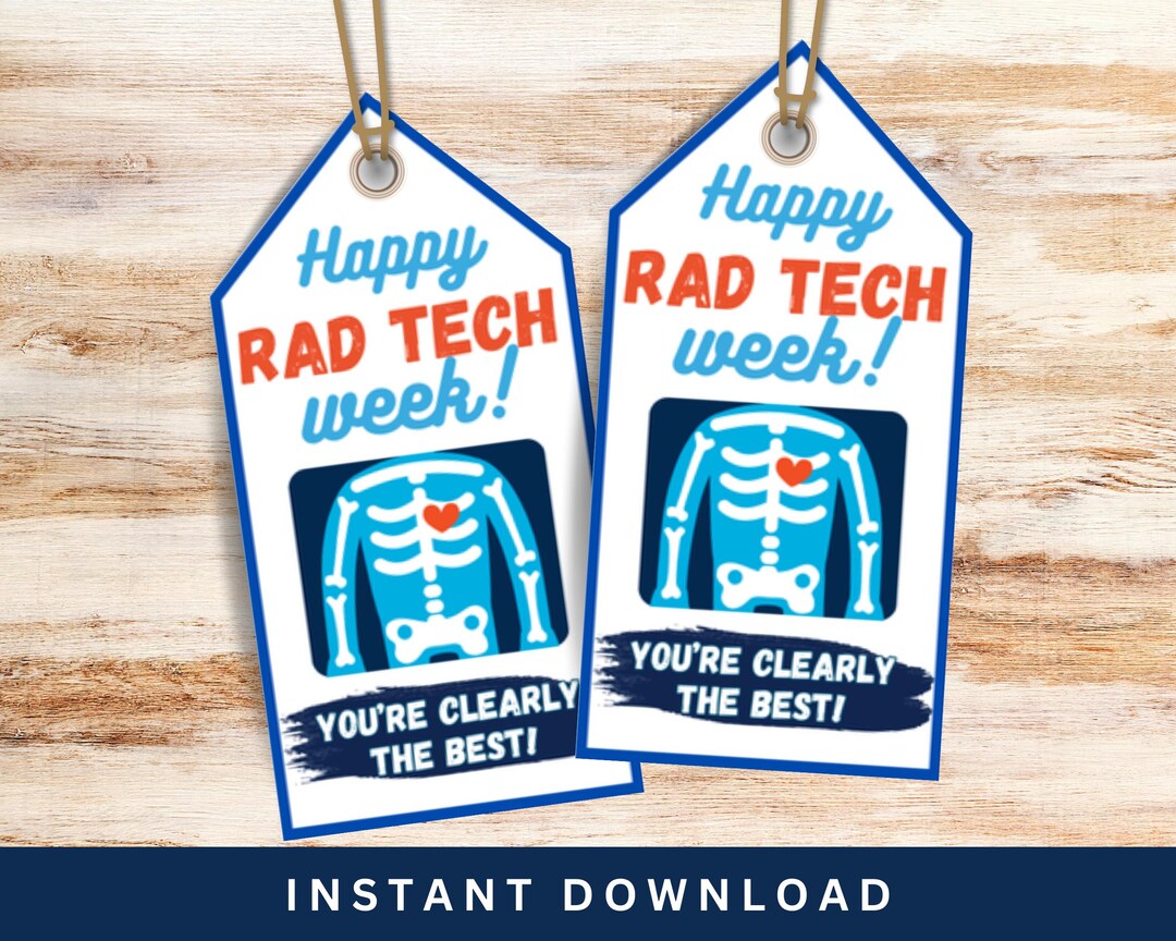 Rad Tech Week Gift Tag, Thank You Tags, Radiographer Gift Tag ...