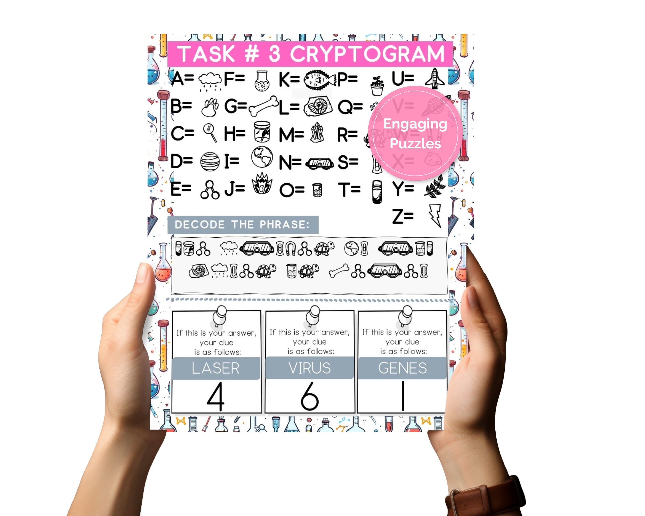Escape Room for Kids Escape the Lab , Printable Game With 9 Puzzles ...