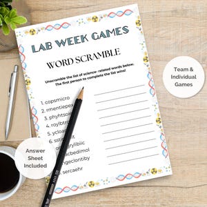 Printable Lab Week 7 Games Bundle, 2025 Lab Week, Co-worker Games ...