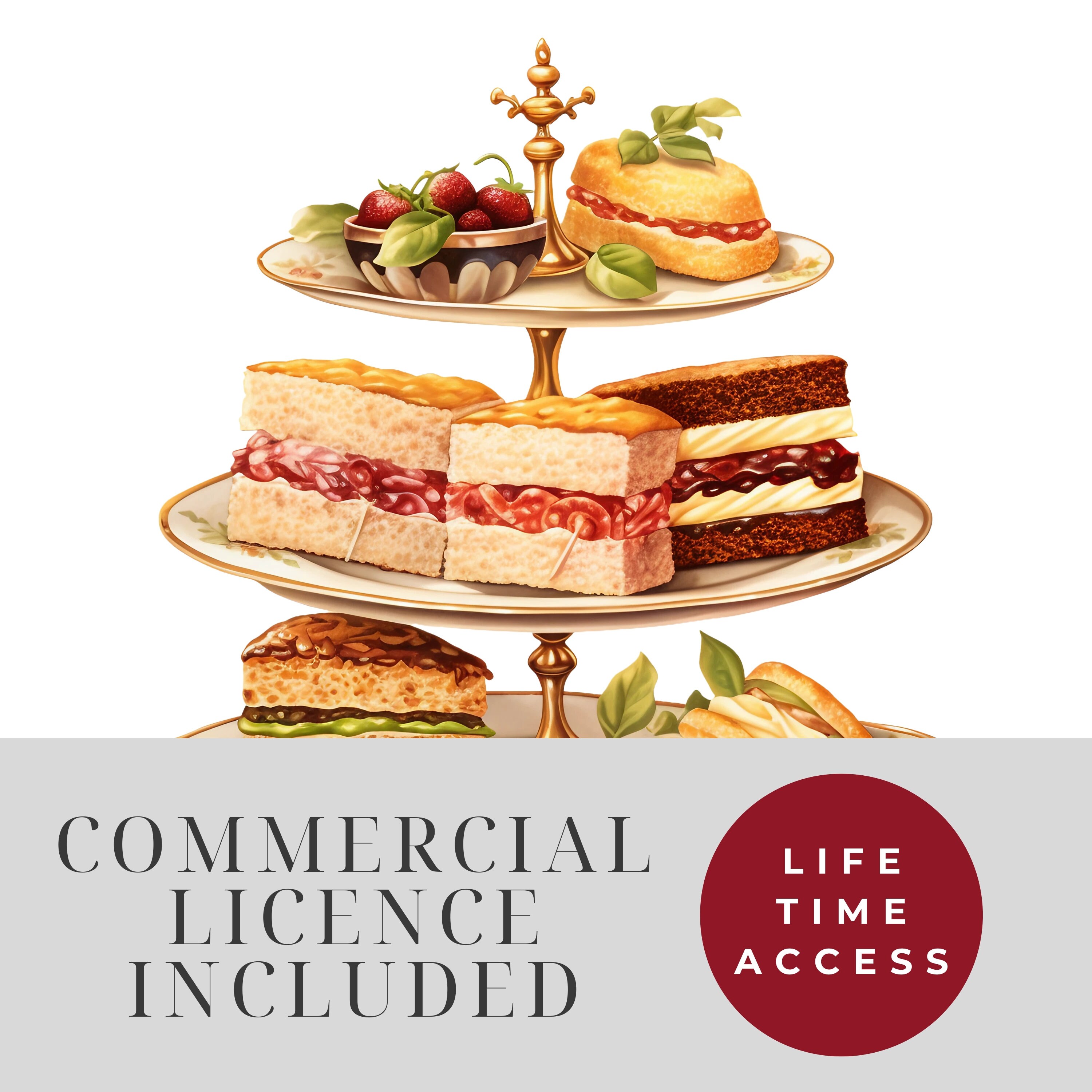 High Tea Clipart Collection, Commercial Use, Watercolor Afternoon Tea ...