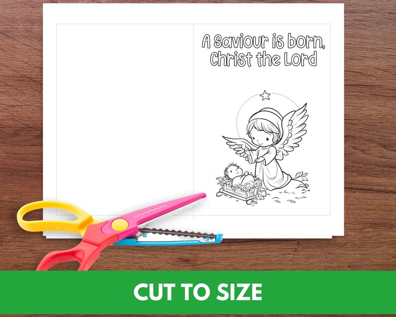 Christian Christmas Coloring Cards Craft, Christian Sunday School ...
