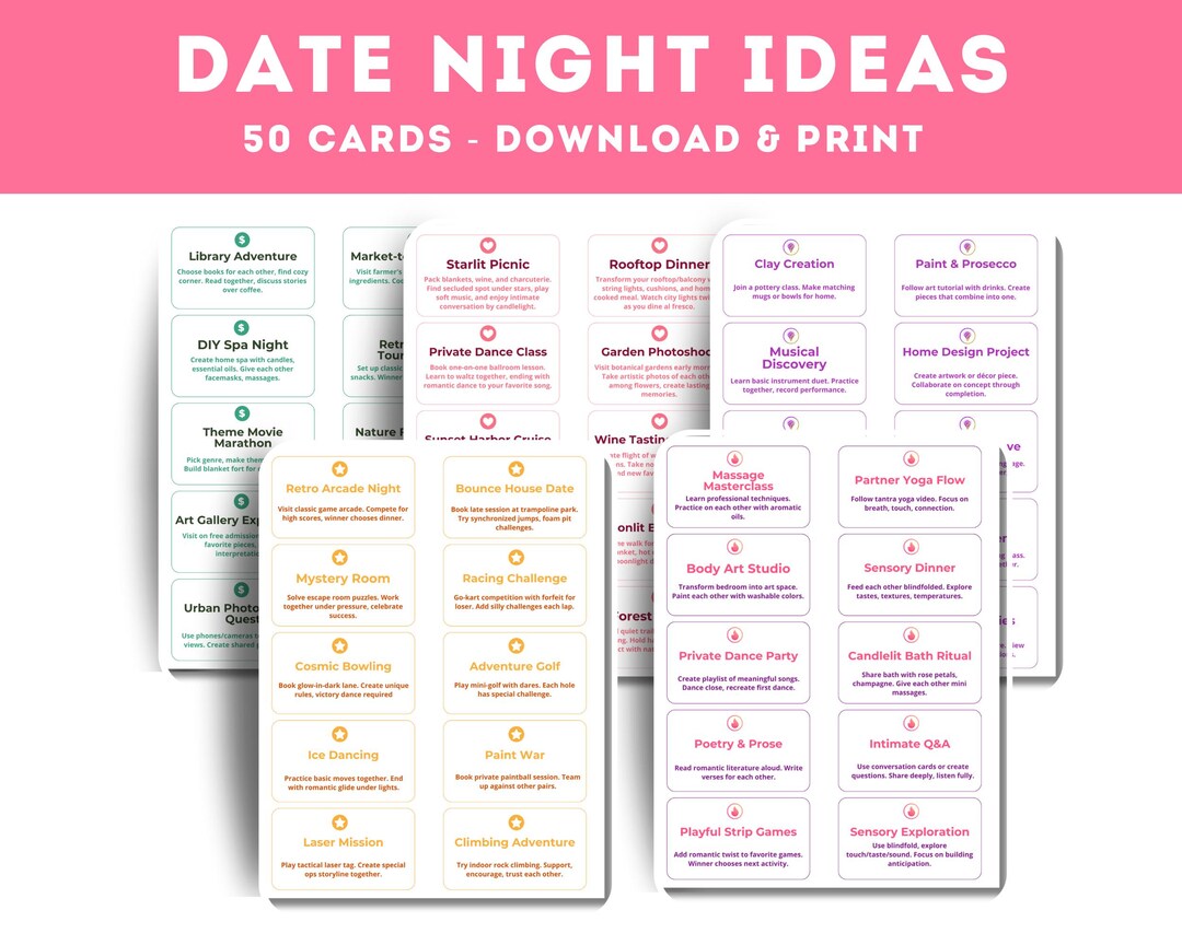 Date Night Ideas, 50 Fun Ideas to Create a Memorable Date Night, Date ...