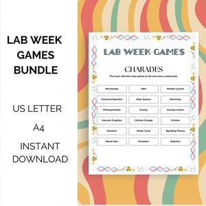 Printable Lab Week 7 Games Bundle, 2025 Lab Week, Co-worker Games ...