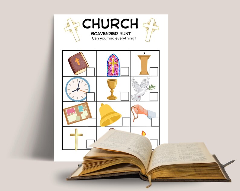 Printable Church Scavenger Hunt for Kids, Fun & Engaging Activity for ...