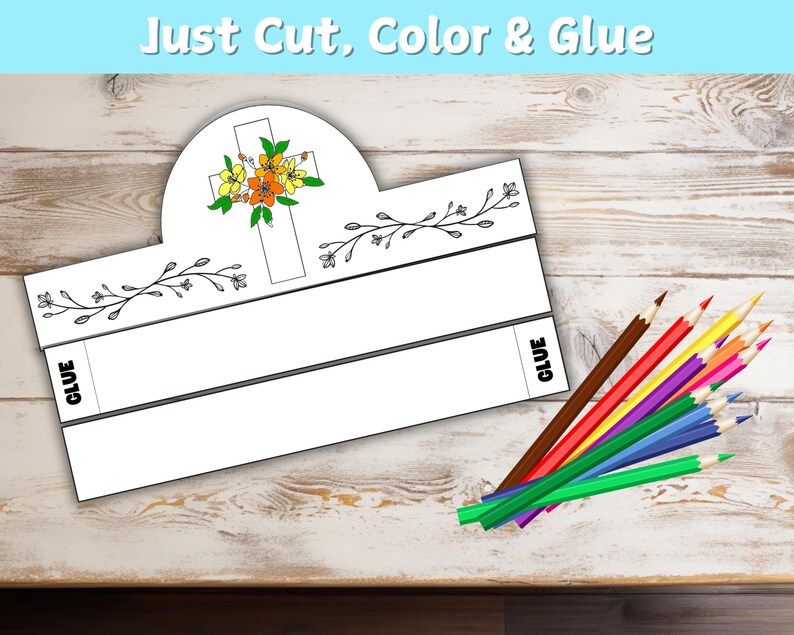 12 Easter Story Crowns, Printable Christian Headbands for Sunday School ...