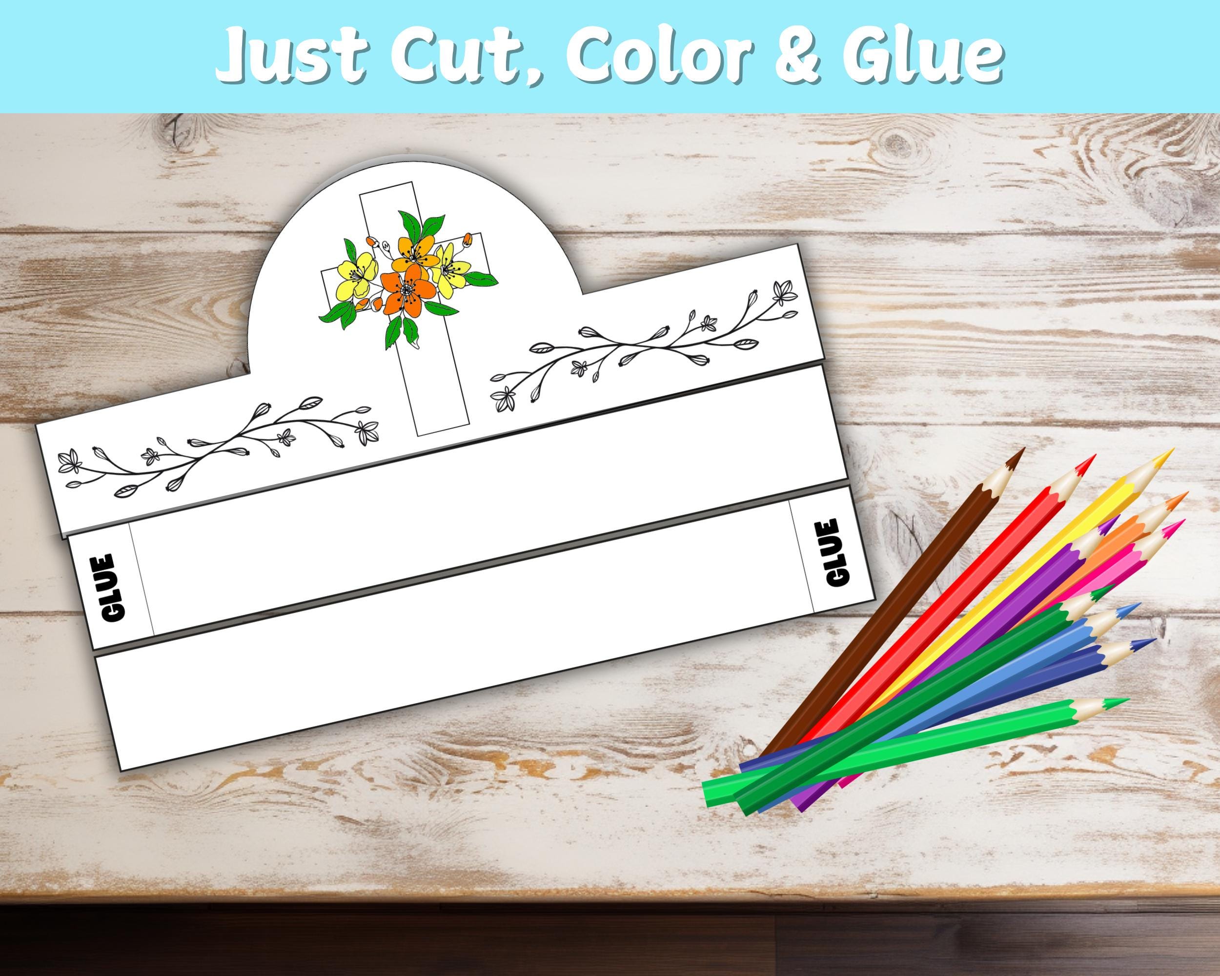 12 Easter Story Crowns, Printable Christian Headbands for Sunday School ...