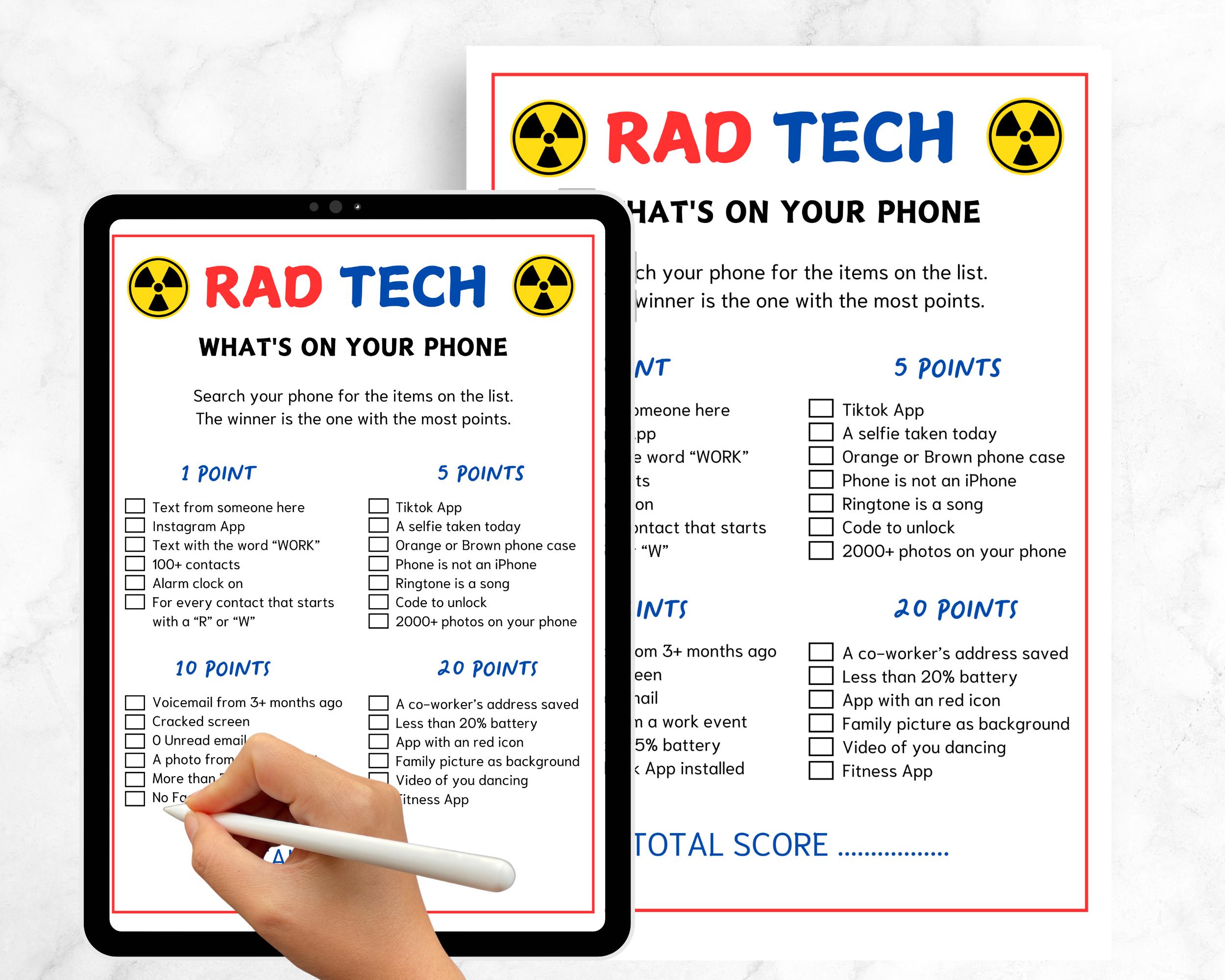 Rad Tech Week Games Bundle , Happy Rad Tech Week, Radiology Tech ...