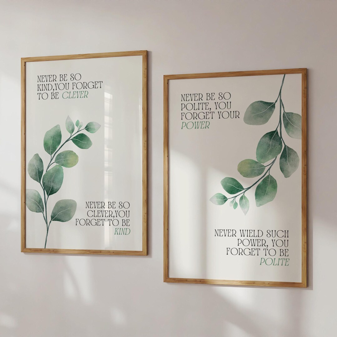 Taylor Print Set of 2 Taylor Poster Never Be so Kind Poster Subtle Gift ...