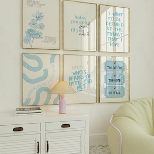 Taylor Poster Set of 6 Taylor Lyric Poster Taylor Gift Little Old Me ...