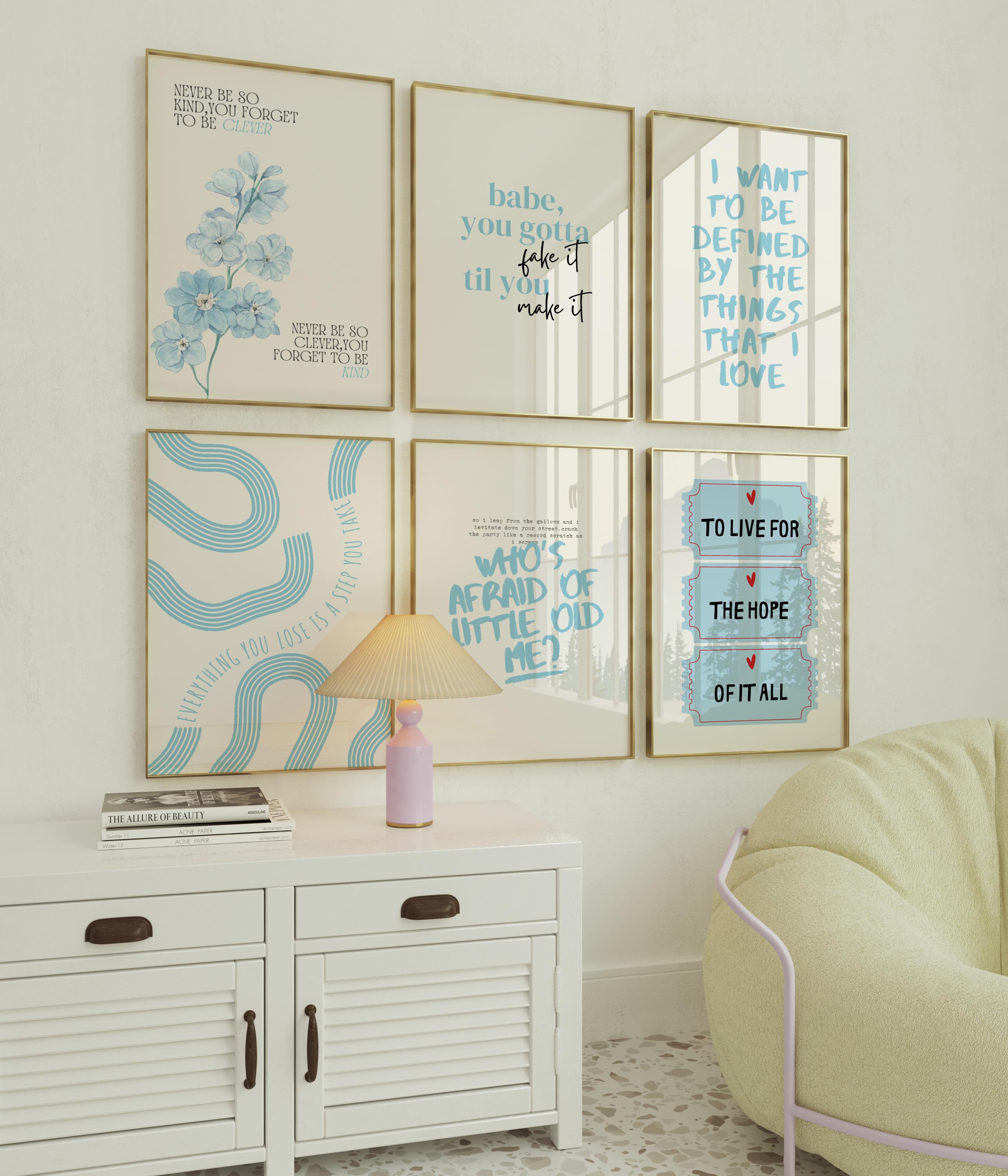 Taylor Poster Set of 6 Taylor Lyric Poster Taylor Gift Little Old Me ...