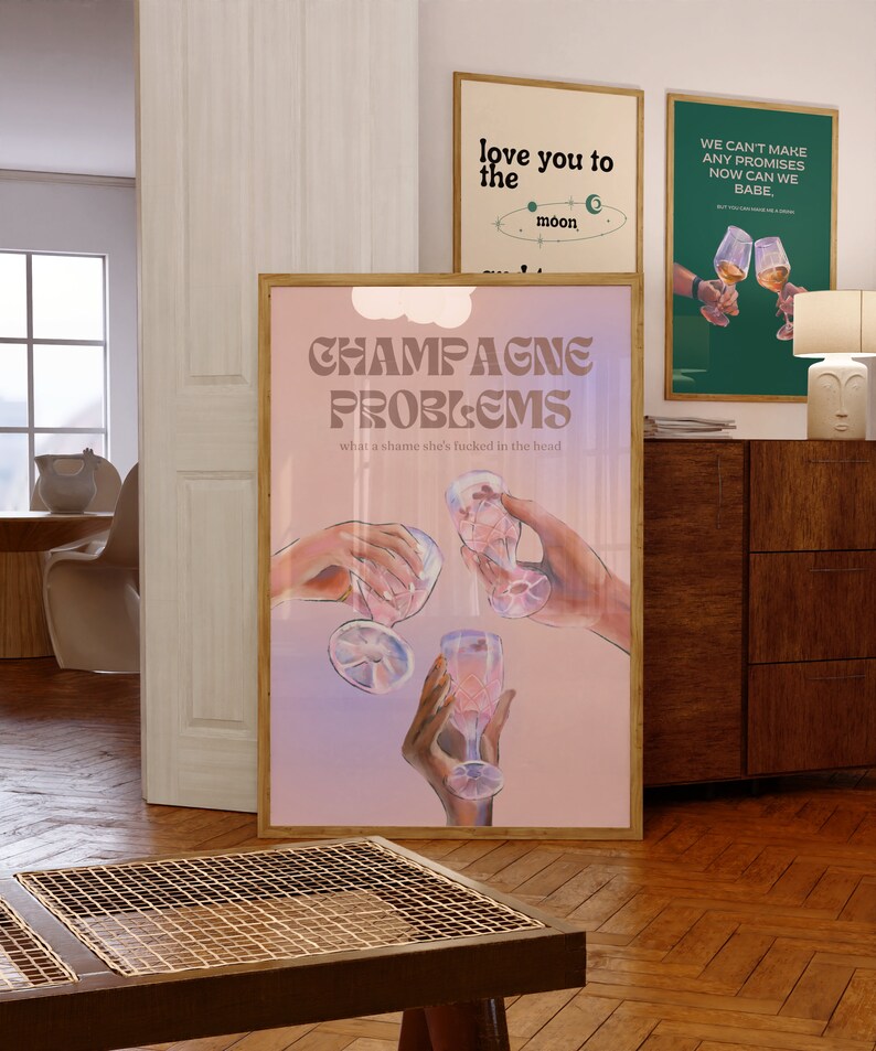 Taylor Swift Poster Champagne Problems Print Evermore Poster Swiftie ...