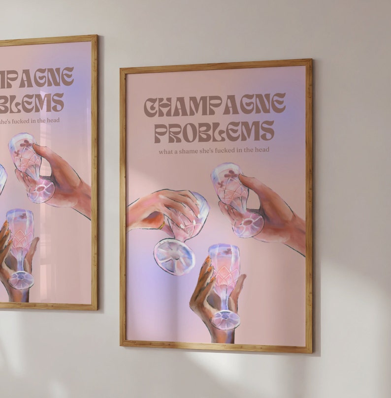 Taylor Swift Poster Champagne Problems Print Evermore Poster Swiftie ...