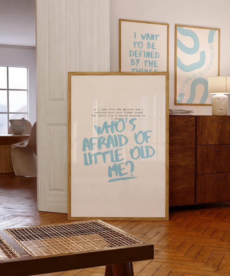 Taylor Poster Set of 6 Taylor Lyric Poster Taylor Gift Little Old Me ...