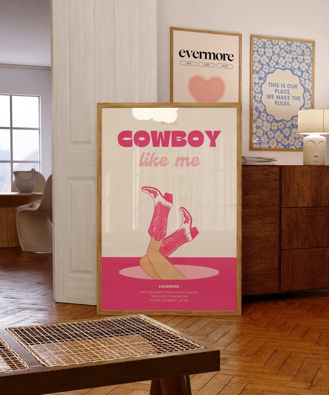 Taylor Swift Poster Cowboy Like Me Print Taylor Swift Wall Art Evermore ...
