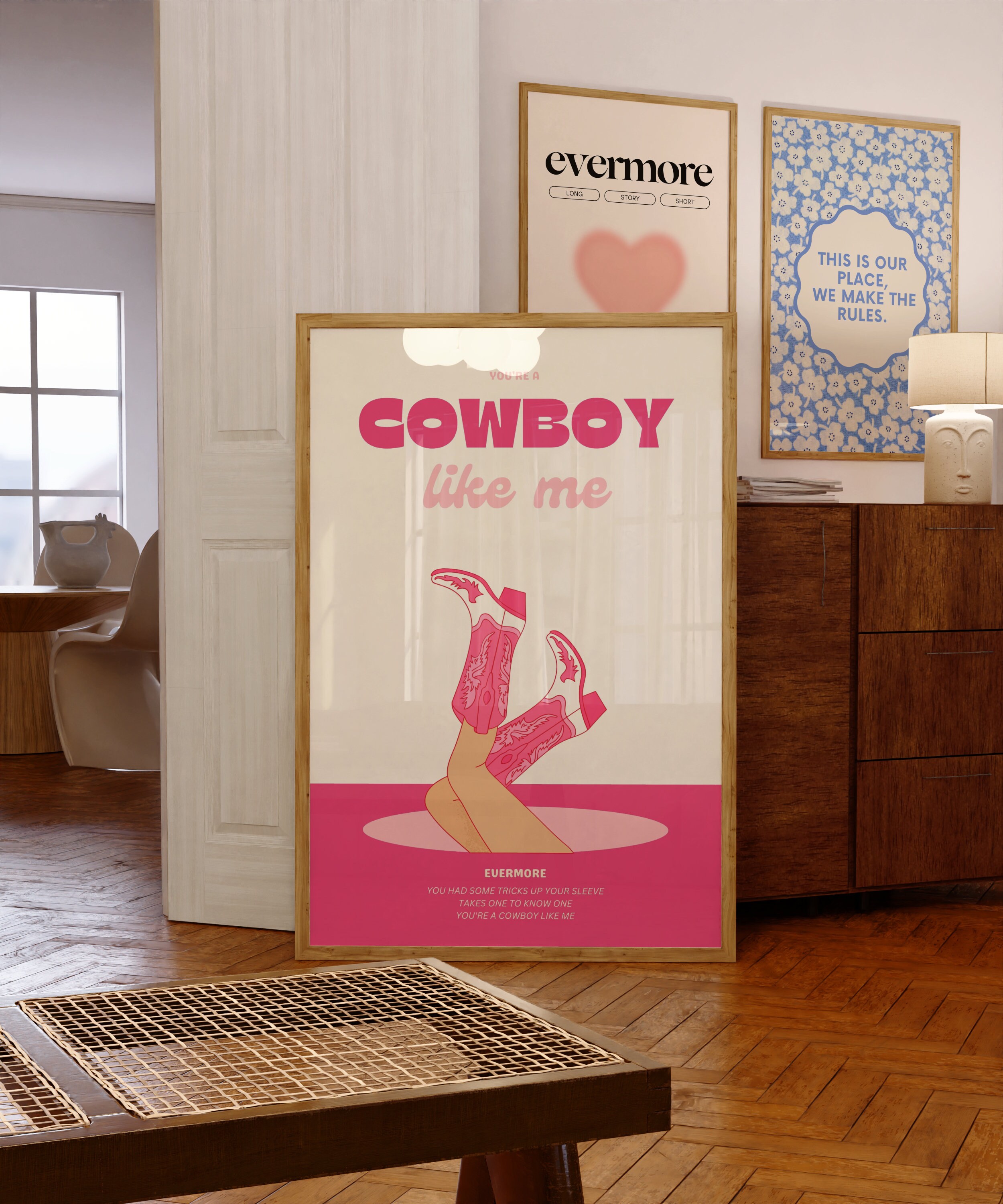 Taylor Swift Poster Cowboy Like Me Print Taylor Swift Wall Art Evermore ...