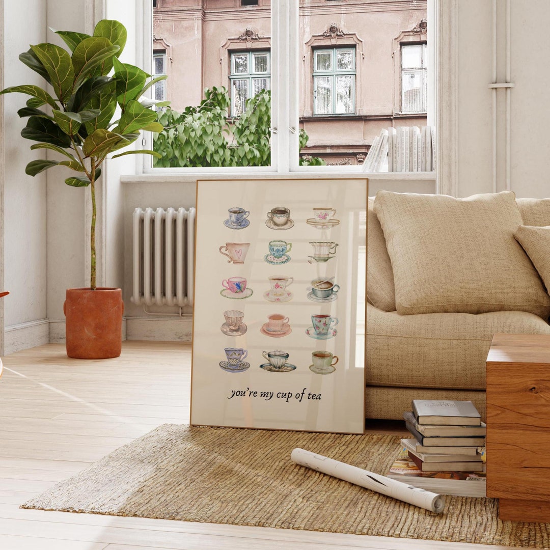 You're My Cup of Tea Poster Kitchen Decor Kitchen Wall Art Vintage ...