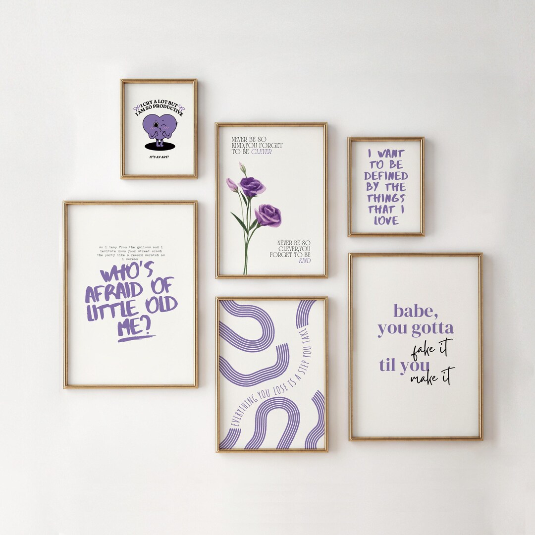 Taylor Print SET of 6 Taylor Poster Never Be so Kind Print Little Old ...