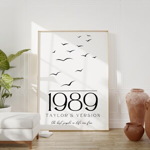 1989 Album Poster Taylor Swift Wall Art 1989 Taylor's Version Print ...