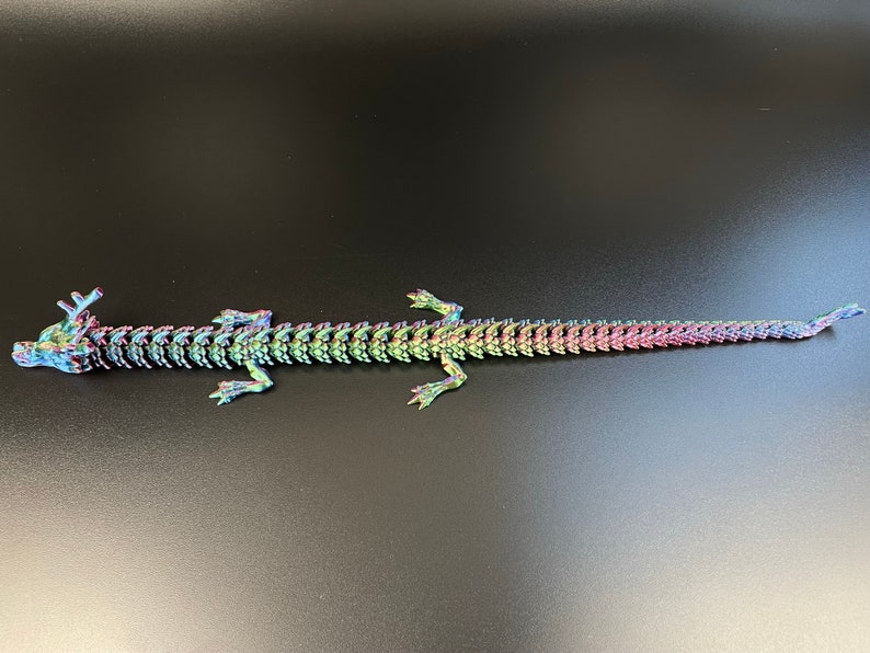 Articulated Dragon Fidget Toy Rainbow Edition - Etsy Articulated Dragon Fidget Toy Rainbow Edition - Etsy