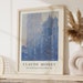 Blue Claude Monet Poster, Rouen Cathedral Art Print, House Wall Prints ...