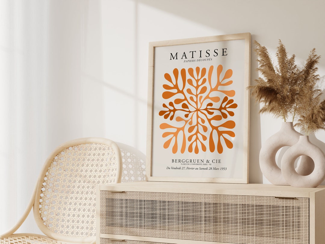 Orange Matisse Print, Henri Matisse Poster, Mid Century Modern, Orange ...