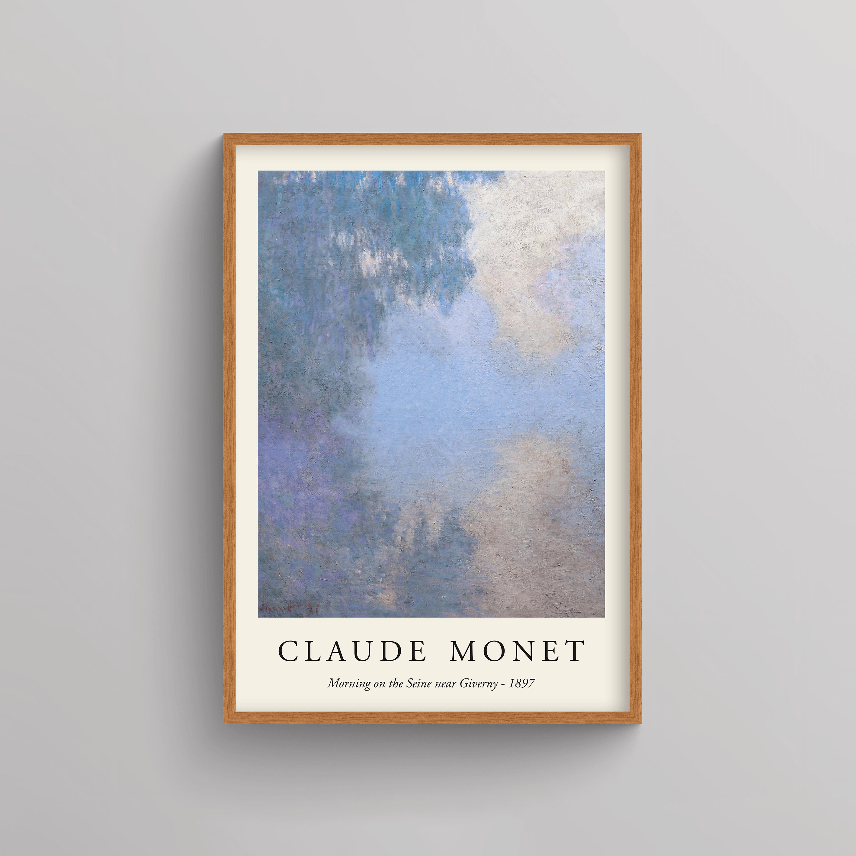 Sky Blue Claude Monet Set of 3, Monet Poster Set, Modern Wall Print ...