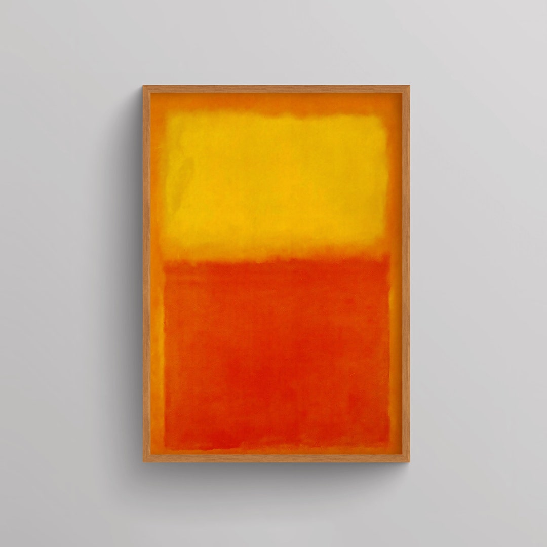 Orange Rothko Wall Art, Mark Rothko Print, Rothko Wall Art, Abstract ...