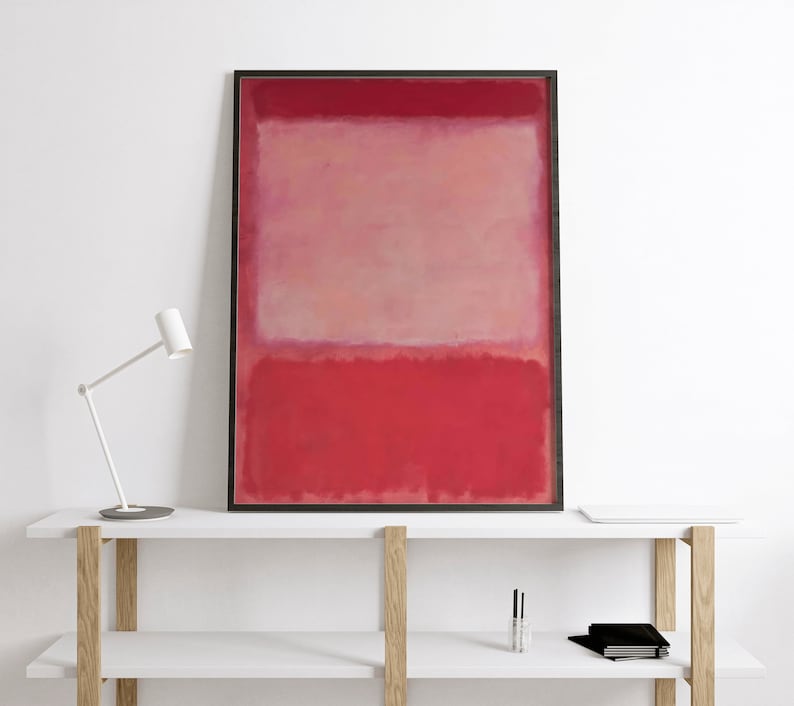 Mark Rothko Print, Pink Exhibition Rothko Reproduction Poster Art ...