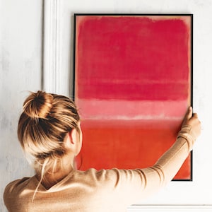 Mark Rothko Poster, Red and Pink Mark Rothko Reproduction Poster ...