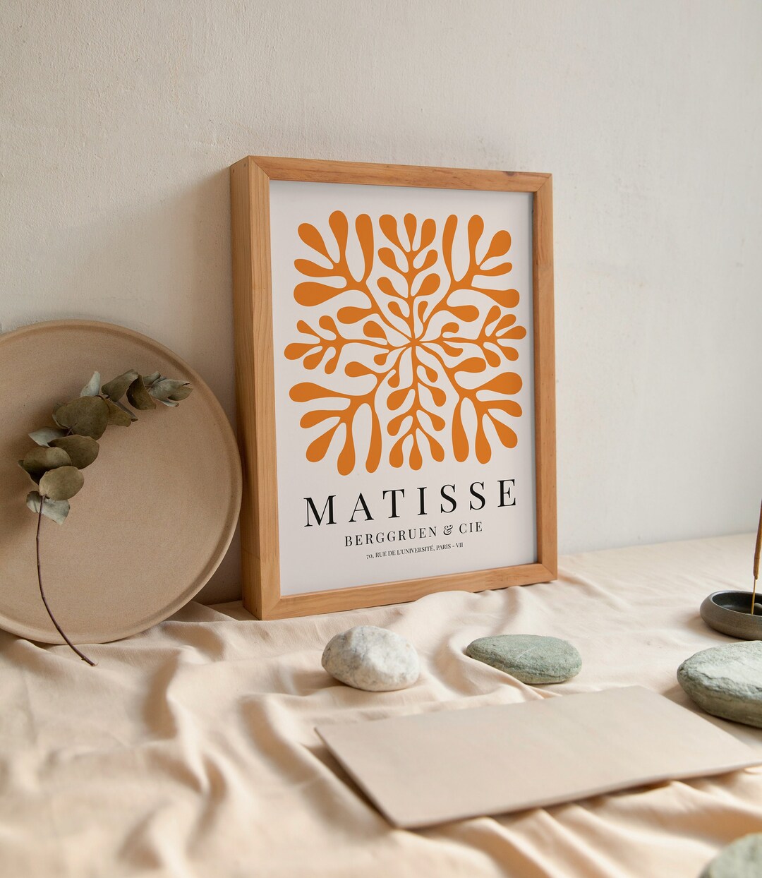 Orange Henri Matisse Print, Living Room Wall Art, Preppy Room Decor ...
