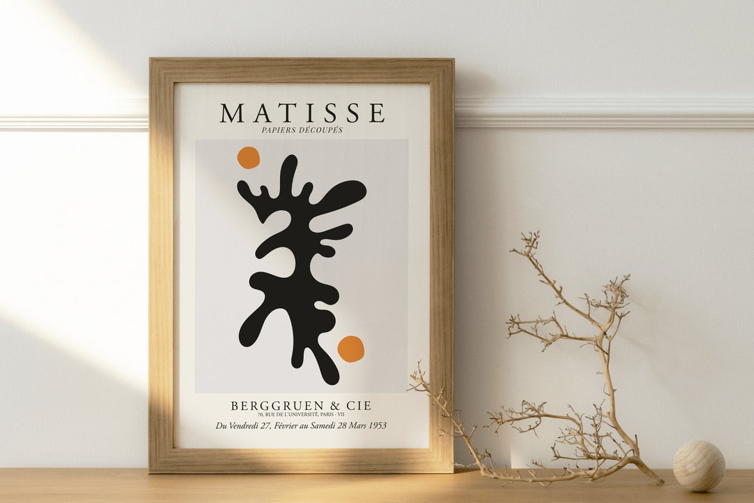 Matisse Print Henri Matisse Black and Orange Poster Mid - Etsy