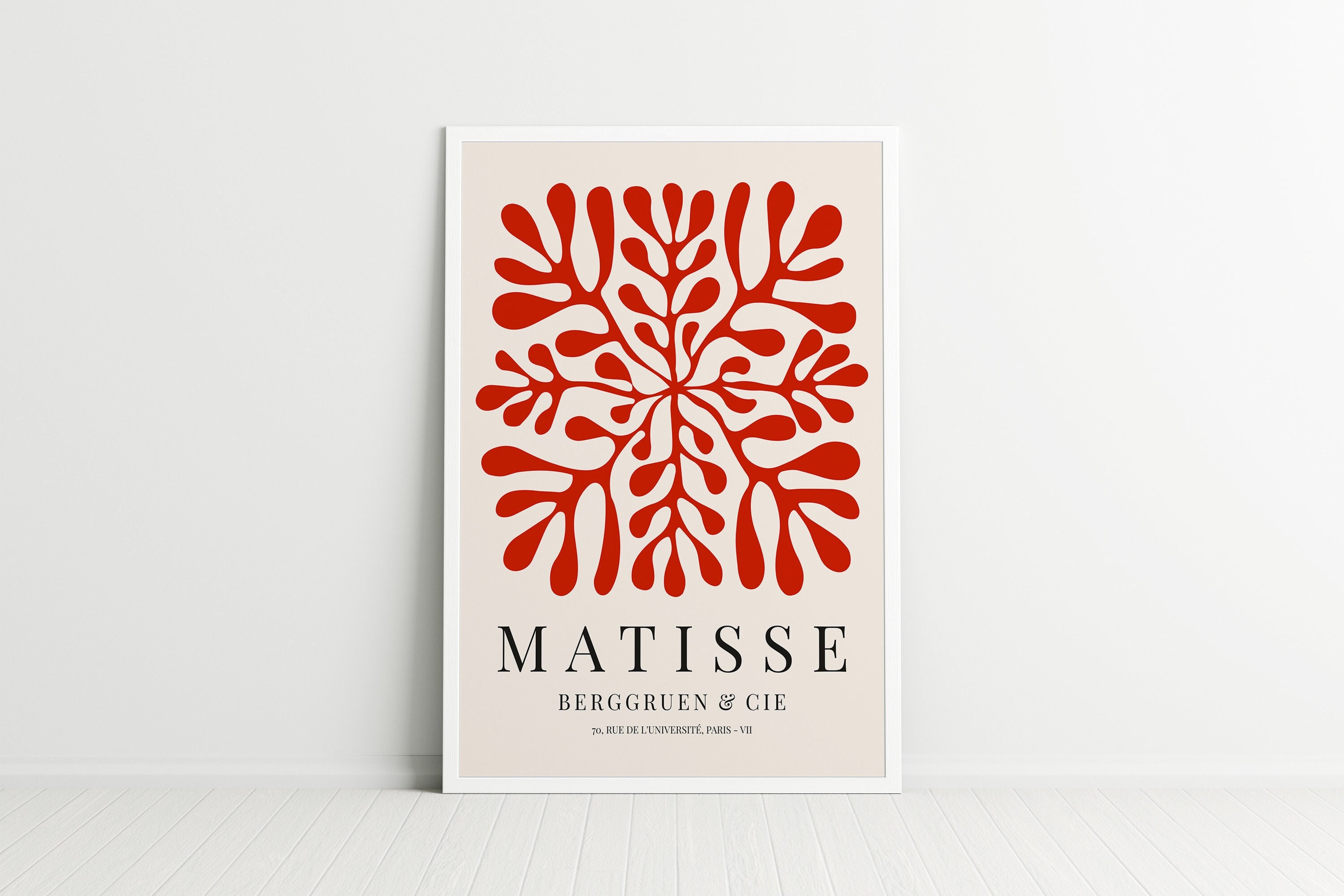 Red Matisse Print, Henri Matisse Poster, Mid Century Modern, Minimalist ...
