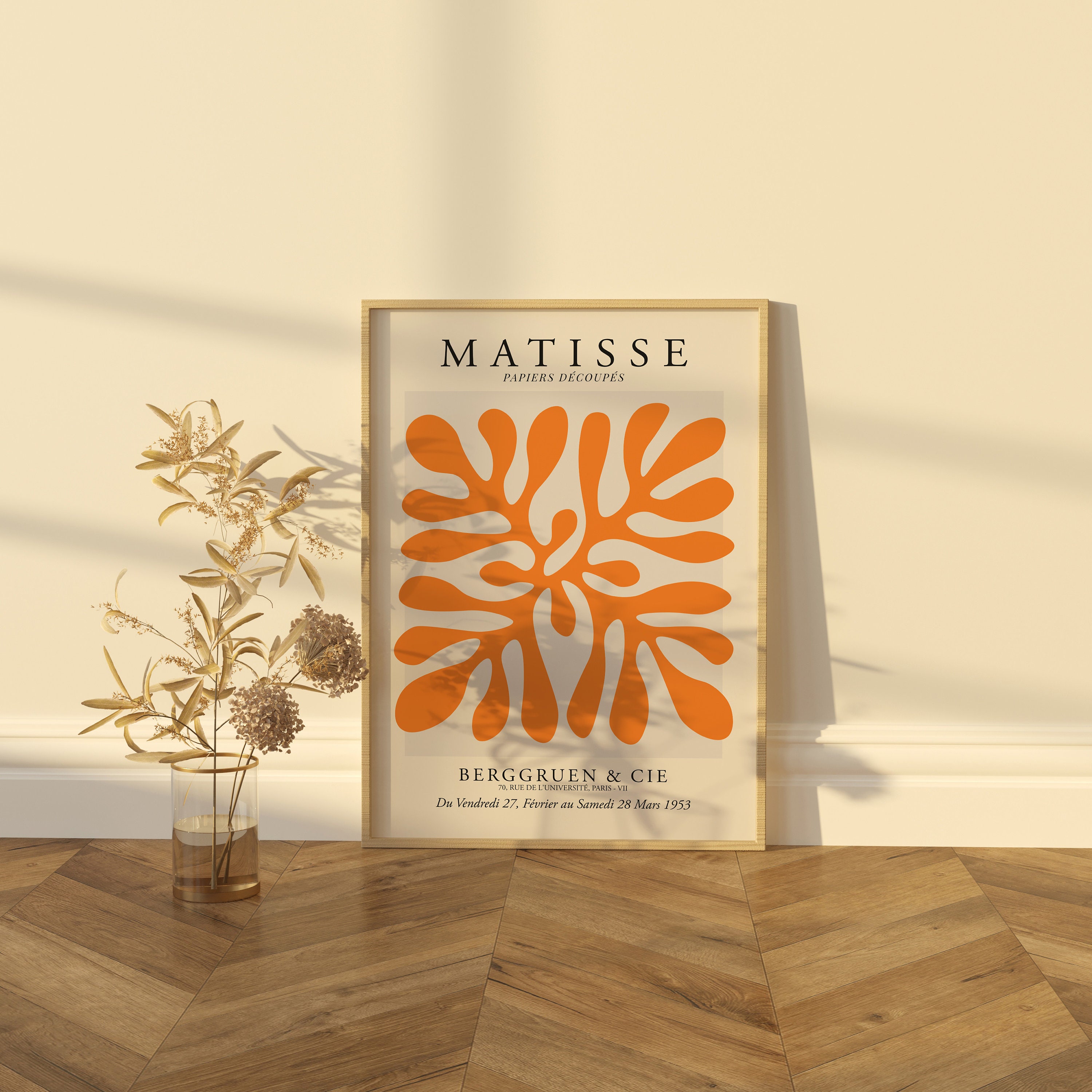 Henri Matisse Orange Wall Art, Gallery Wall Set, Orange Matisse Print ...