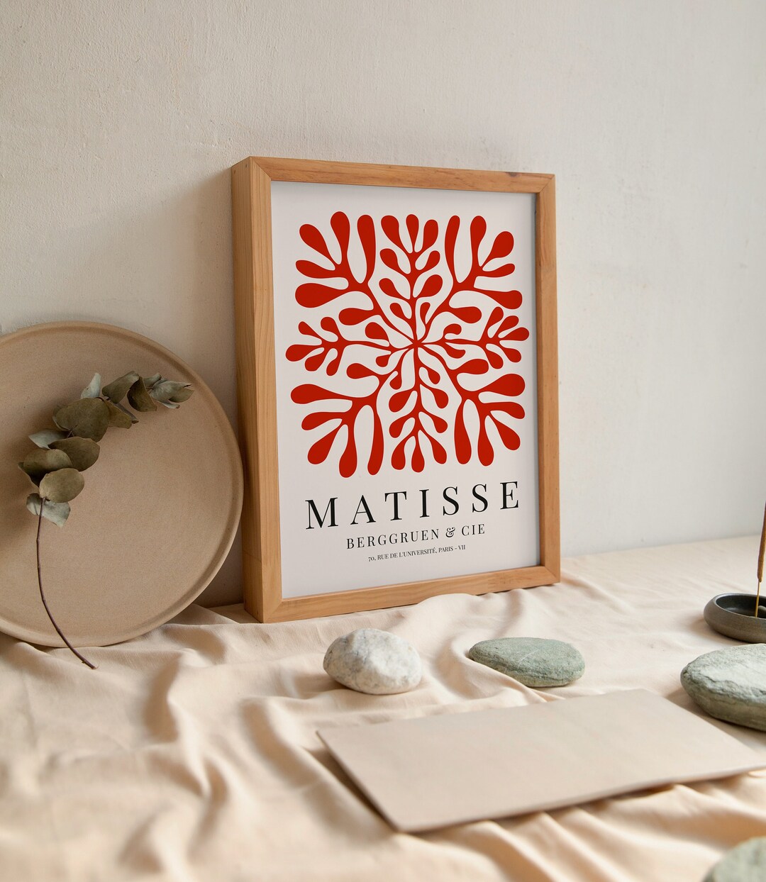 Red Matisse Print, Henri Matisse Poster, Mid Century Modern, Minimalist ...