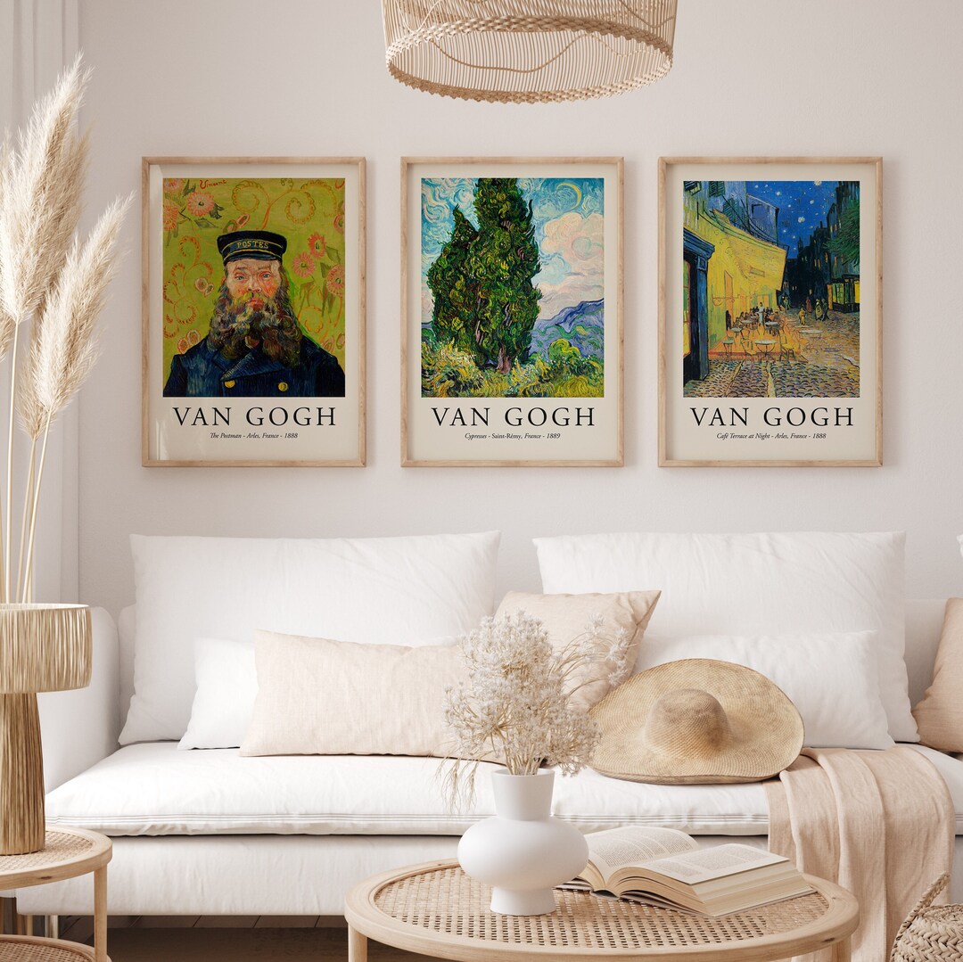 Van Gogh Colorful Print Set, Van Gogh Wall Poster Sewt of 3, 3 Piece ...
