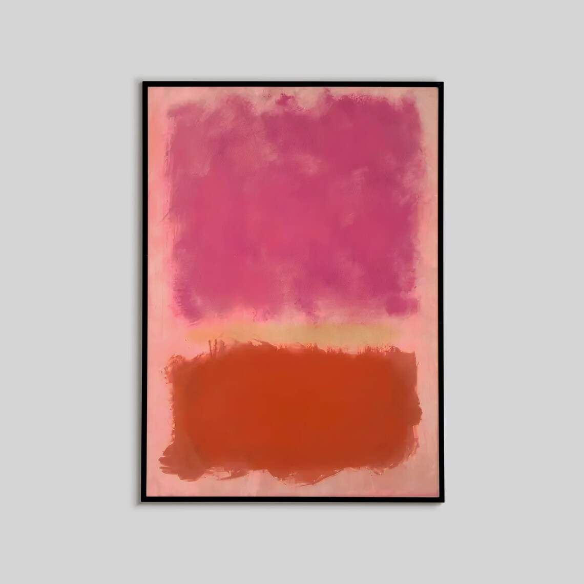 Mark Rothko Print, Pastel Pink Abstract Geometric Wall Art, Rothko ...